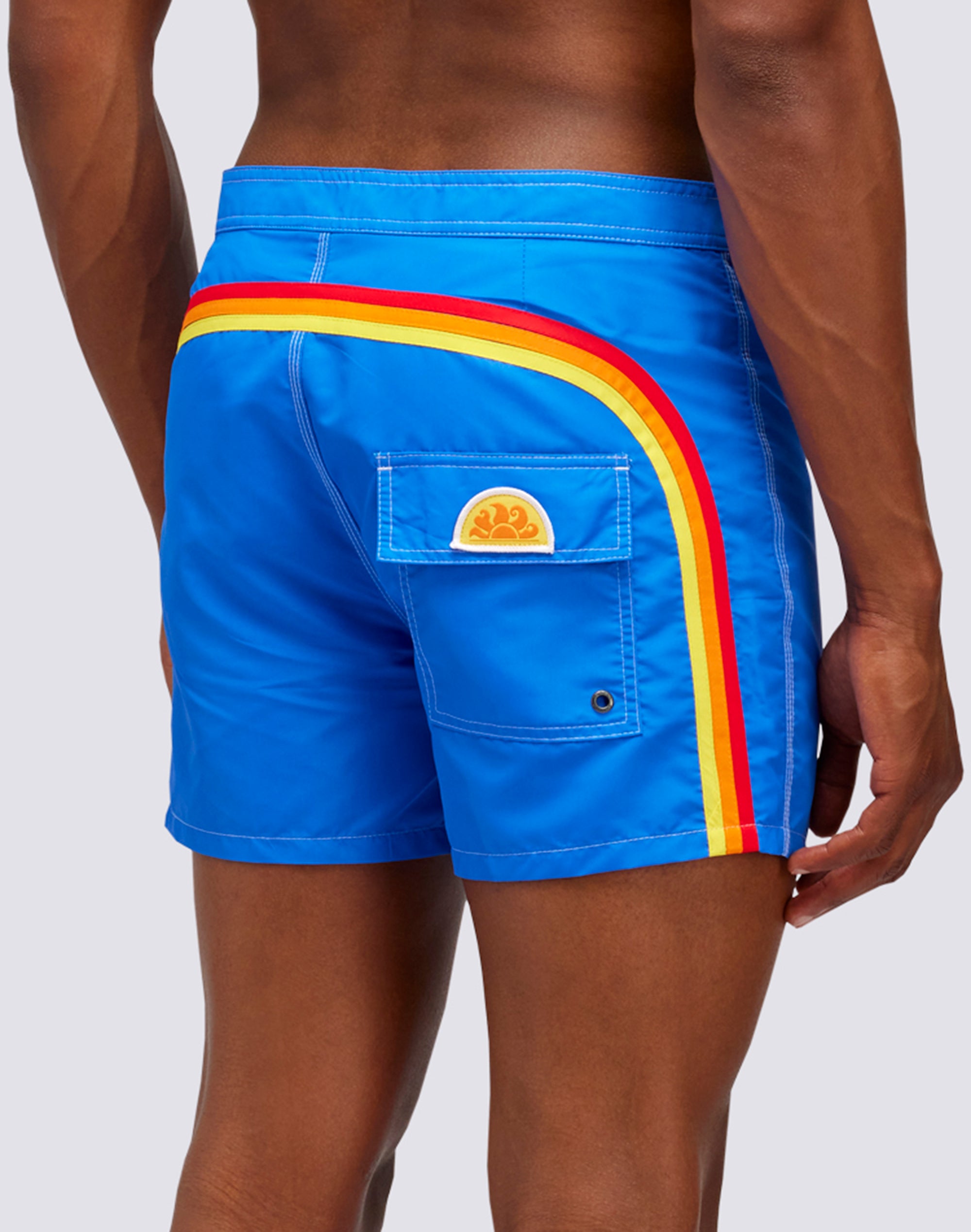 Sundek SHORT FIXED WAIST SWIMSHORTS ICONIC TAFFETA VINTAGE MODEL ...