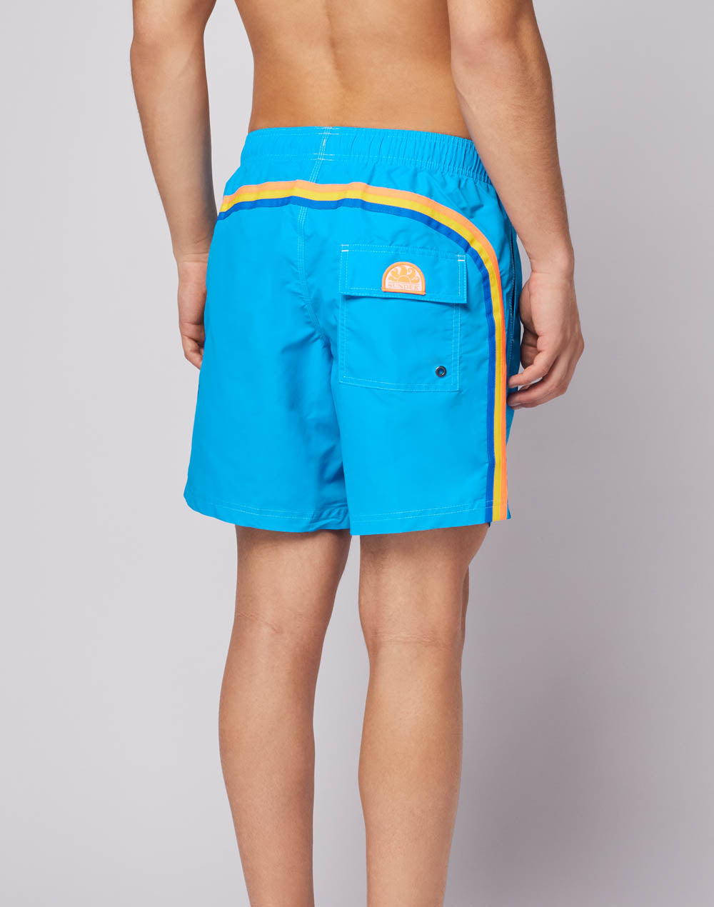 ICONIC TAFFETA MID-LENGTH SWIM SHORTS WITH AN ELASTICATED WAISTBAND ...