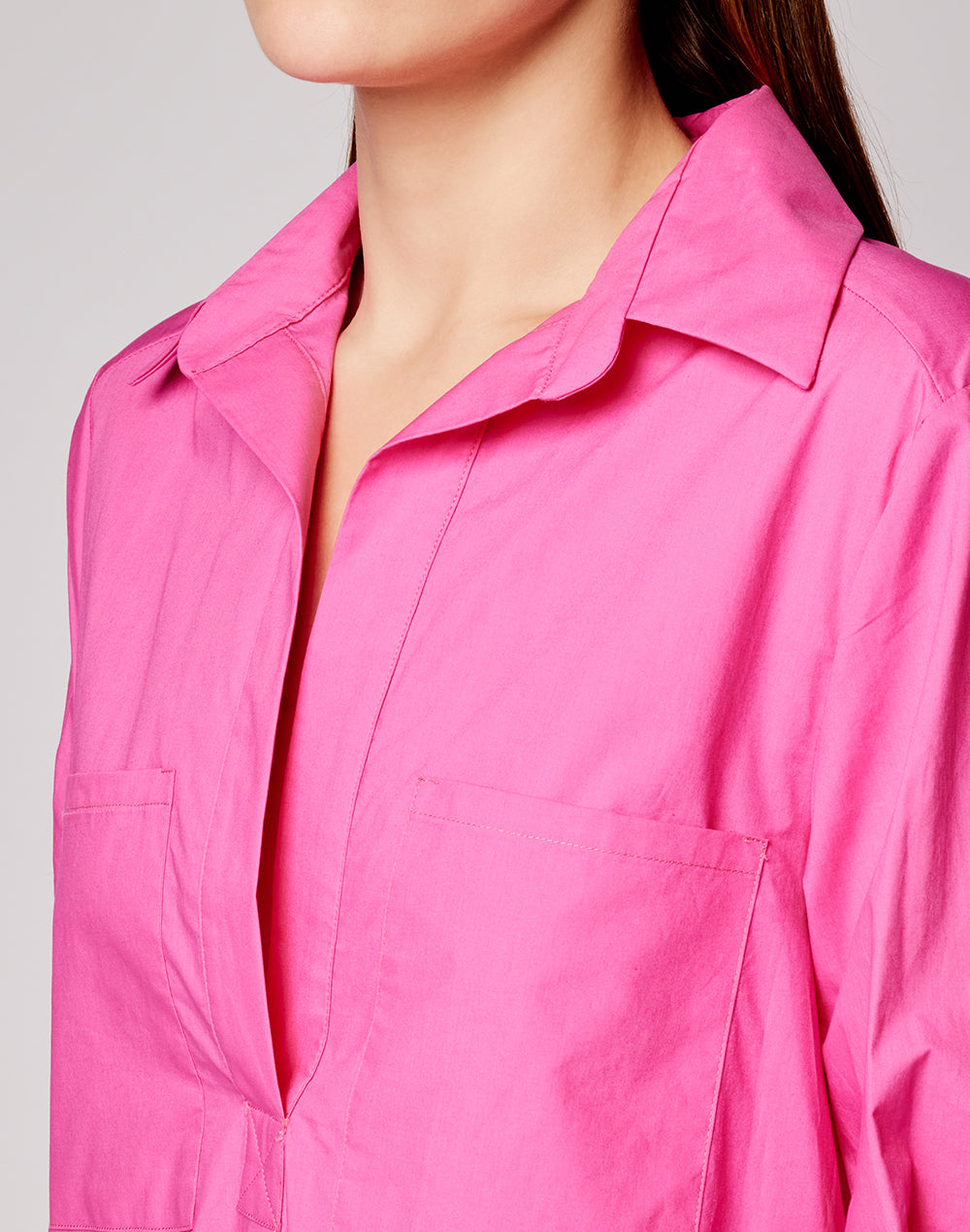 Sundek long dress in cotton poplin gw068drpi200-97800 – SUNDEK